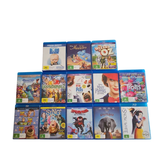DISNEY & DREAMWORKS Blu-ray Bundle Family Animation Lot x13 Movies ...