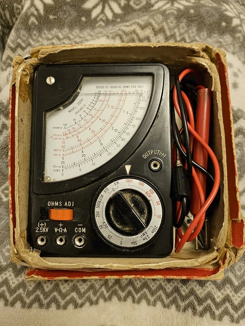 VINTAGE ANALOG MULTIMETER 200H Made In Japan Bakelite Multitester + Box ...