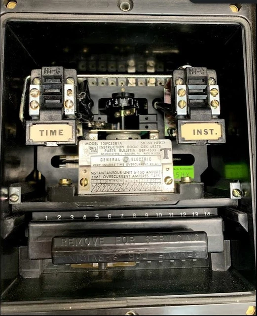 GE GENERAL ELECTRIC Time Overcurrent Relay 121FC53B1A 150A 150 Amp GEK ...