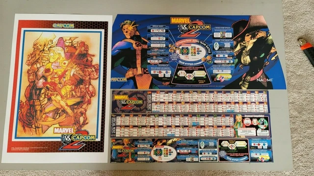 2.0 (BACKLIT) MARVEL vs Capcom 2 Marquee Art set for Sega Blast City Naomi Jamma EUR 32,84 ...
