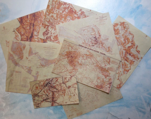 1/6 SCALE MINIATURE Civil War Military Maps (8 pcs) EUR 7,28 - PicClick FR