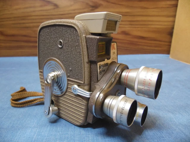 VTG KEYSTONE 8MM Movie Camera Model K26 Clean Untested With FILM IN IT ...