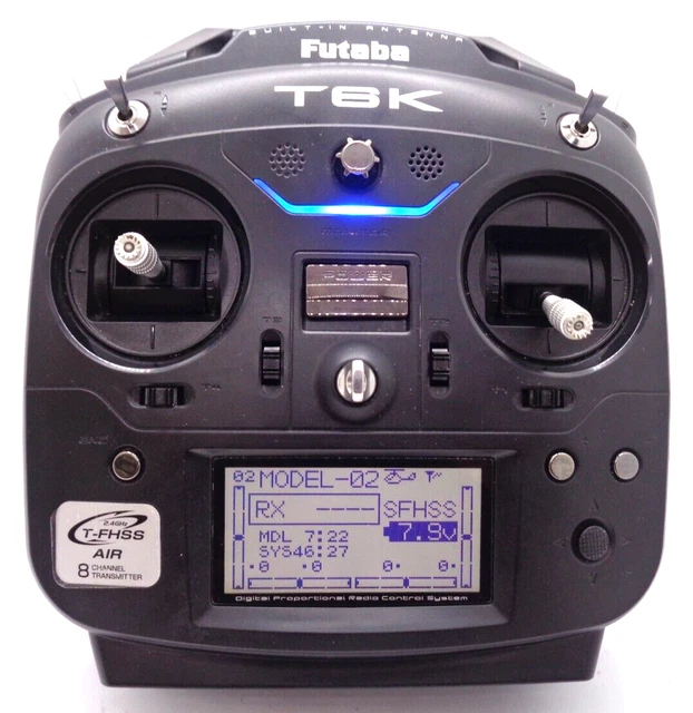 FUTABA T6K 8 CHAN S-FHSS/T-FHSS V2 Transmitter RIGHT THROTTLE EX ...