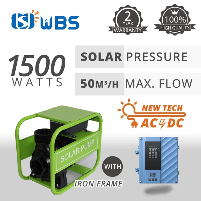 2HP HYBRID SOLAR Powered AC/DC Pressure Pump Surface Water Transfer Irrigation EUR 639,36 ...