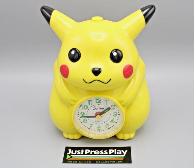 VINTAGE CHUBBY FAT Pikachu Solina Quartz Alarm Clock w/ Snooze Pokemon ...