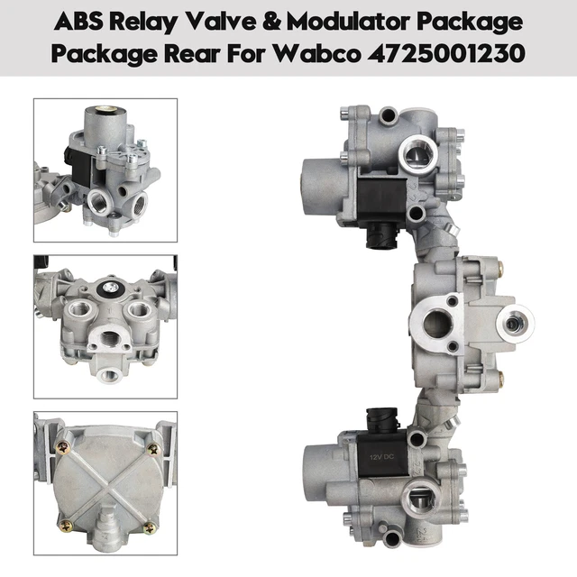 ABS RELAY VALVE & Modulator Package Package Rear for Wabco 4725001230 ...