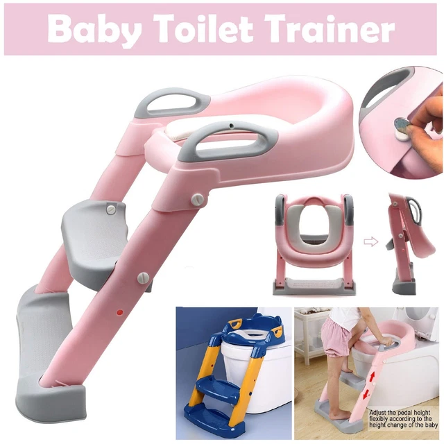 TOILET SEAT TRAINING Step Stool Potty Trainer Safety Ladder For ...