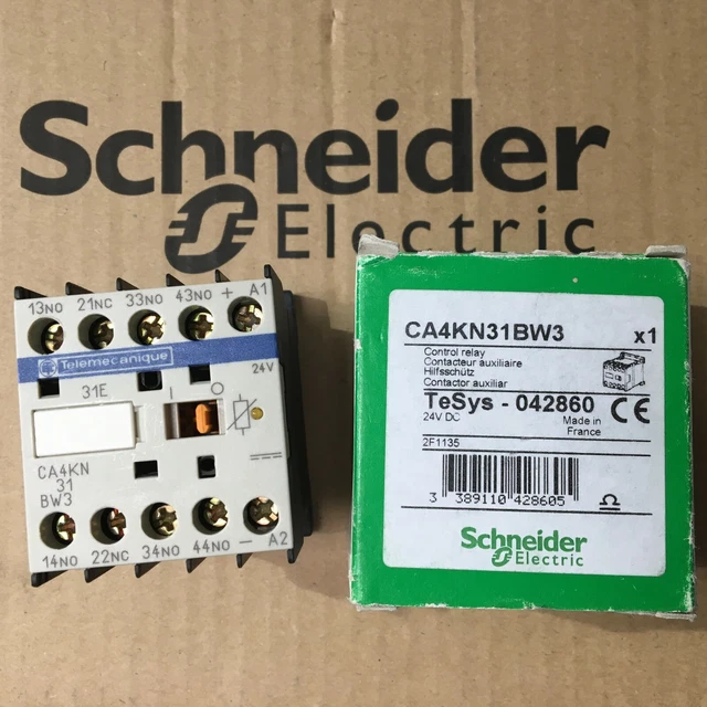 CONTACTEUR SCHNEIDER TESYS CA4KN 3NO + 1NF 10A Bobine 24V - CA4KN31BW3 ...