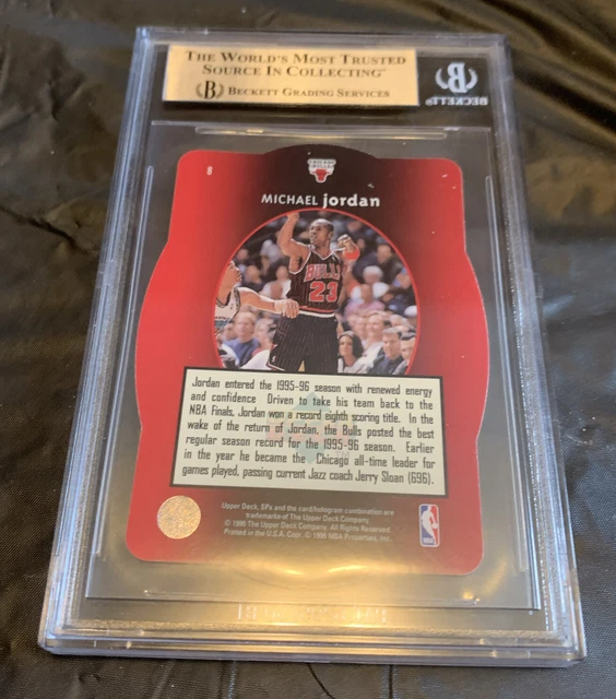 1996 SPX MICHAEL JORDAN GOLD BGS 8 NM-MT COUR lecture pour sous-grades ...