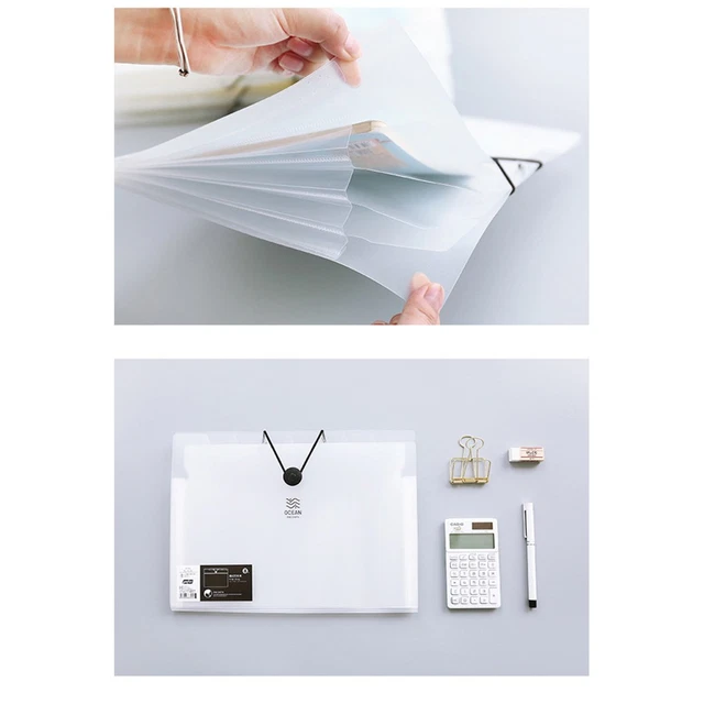 PLASTIC BUCKLE FILE Holder Expandable Pocket Folders Document ...