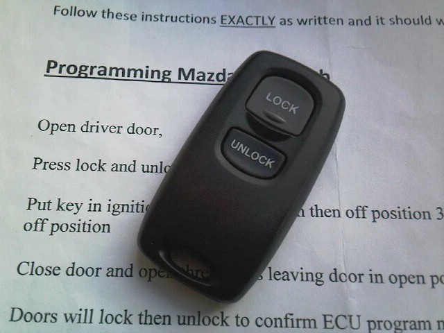 GENUINE FORD RANGER & Mazda Etc (Visteon41803) 2Button Remote Alarm Key ...