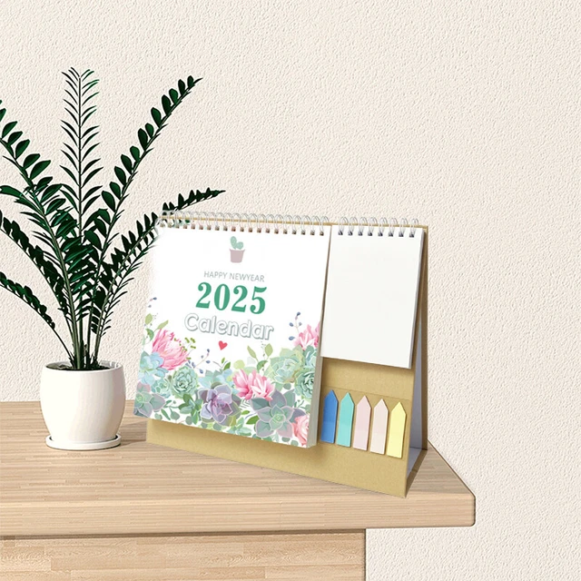 DESK CALENDAR 2025, Desktop Monthly Calendar With Mini Notes And ...