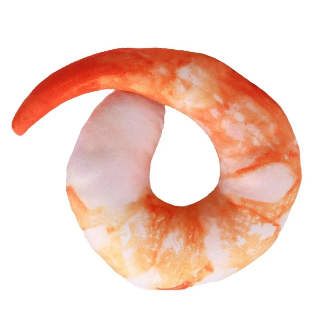 DOG PLUSH SQUEAKY Toy 3D Simulation Shrimp Meat Bite Resistant Stuffed ...