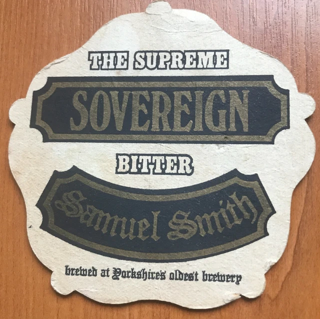 SAMUEL SMITHS SOVEREIGN BITTER BEER MATS/COASTERS 2 sided £1.50 ...