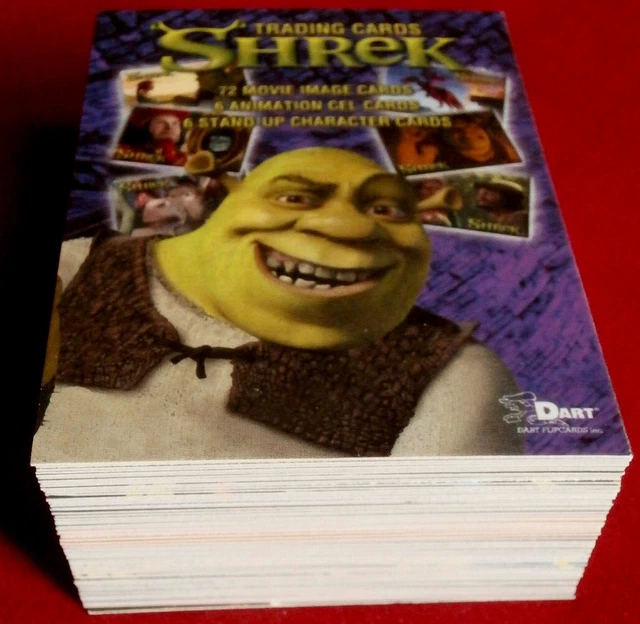 SHREK - KOMPLETTES VINTAGE Base Set - 72 Karten - Dart Flipcards 2001 ...