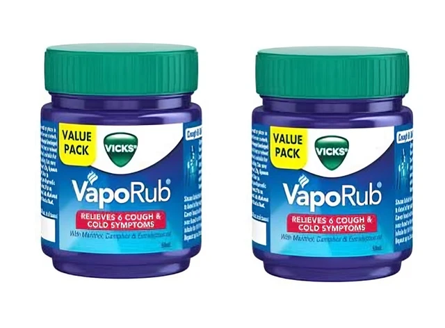 2 X VICKS VapoRub Balm For Cough Suppression Relieves Minor Aches ...