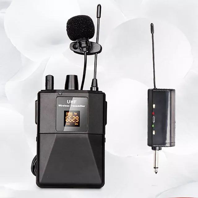 UHF WIRELESS HEADSET Microphone With Transmitter Receiver Led Digital ...