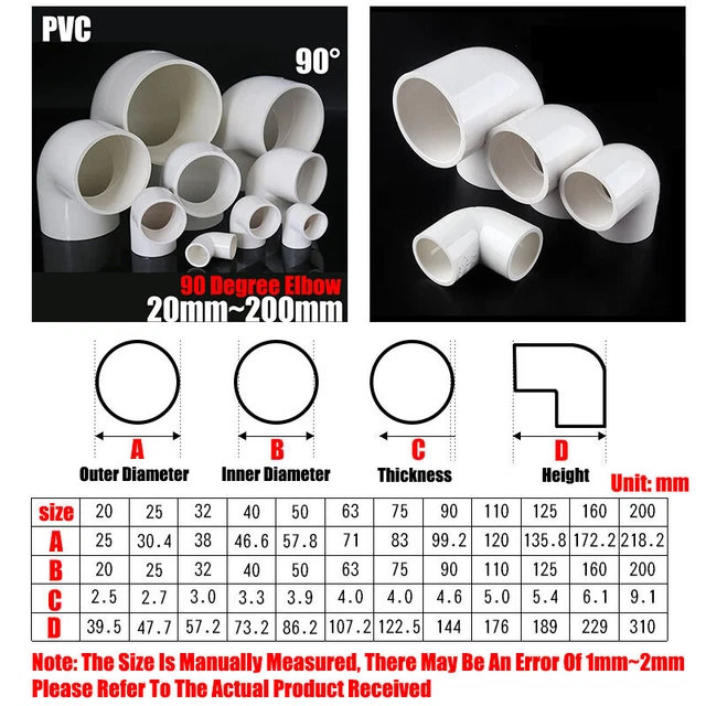 90 DEGREE ELBOW PVC Pipe Coupling Connector White Inner Diameter 20mm ... 90 DEGREE ELBOW PVC Pipe Coupling Connector White Inner Diameter 20mm ...
