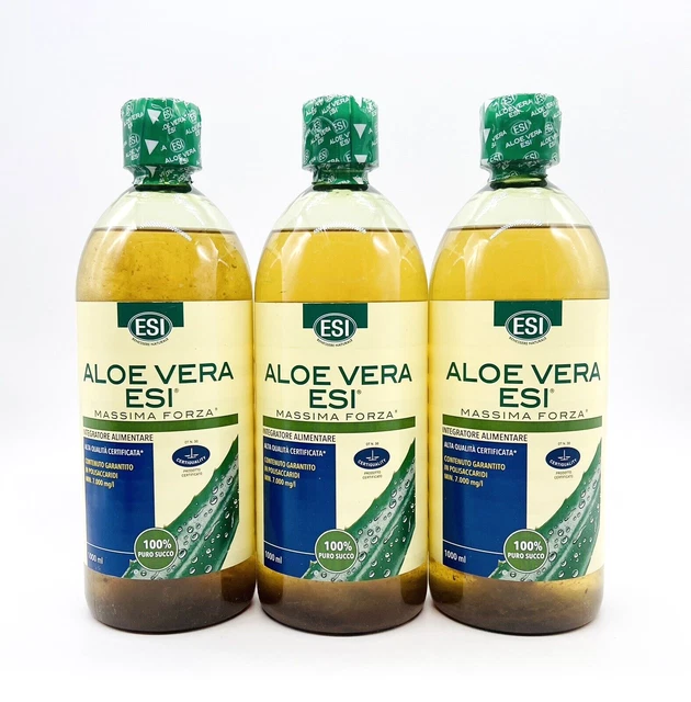 ESI ALOE VERA Saft ***MHD 01.2024*** höchste Stärke 3 x 1000ml EUR 1,00 - PicClick DE
