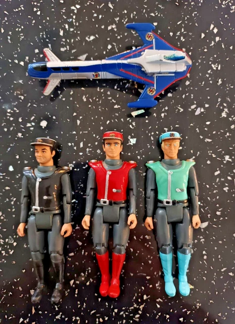 VINTAGE 1993 CAPTAIN Scarlett Captain Black Captain Blue Figures ...