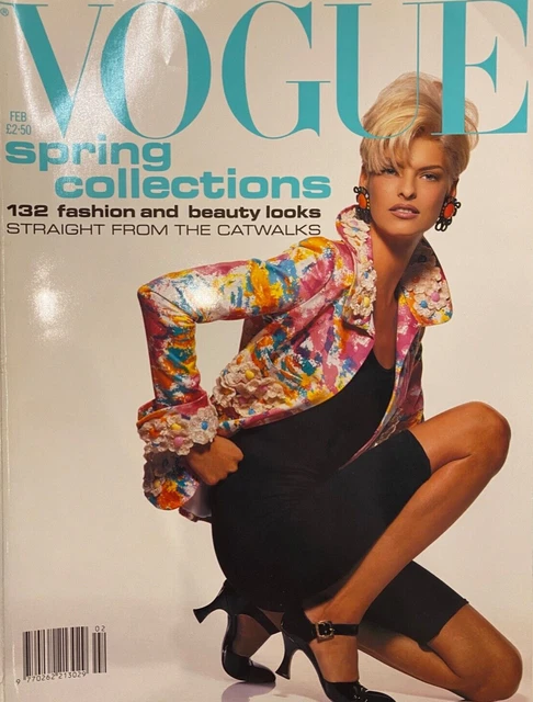 MAGAZINE PRINT COVER 90S SUPERMODEL LINDA EVANGELISTA 1990s nineties ...