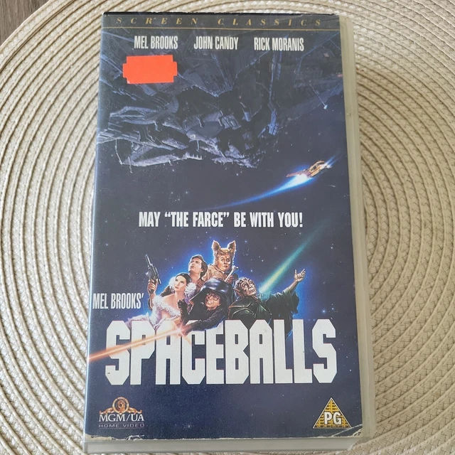 SPACEBALLS (VHS, 1987) Mel Brooks Rick Moranis (1993 cover) rare screen ...