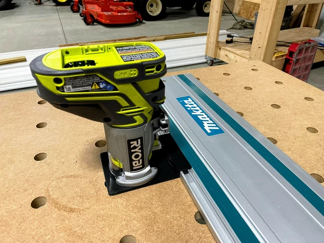 RYOBI ROUTER ADAPTER to Makita Track Saw Guide Rail - Ryobi Cordless ...