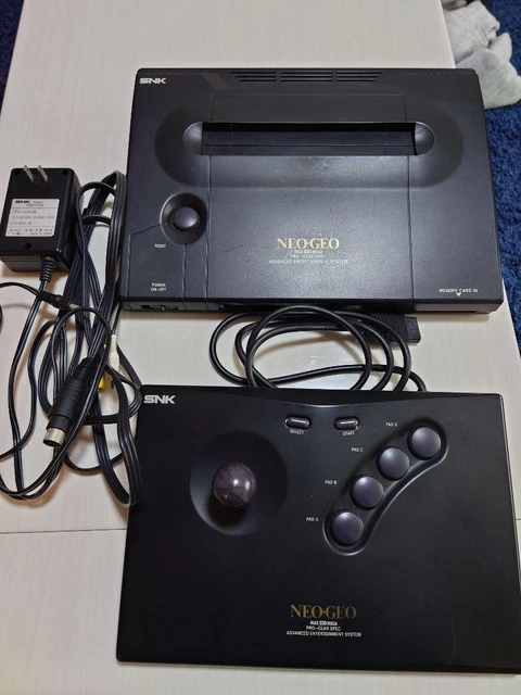 SNK NEO GEO Neogeo AES ROM Console System with Stick Controller Set £ ...