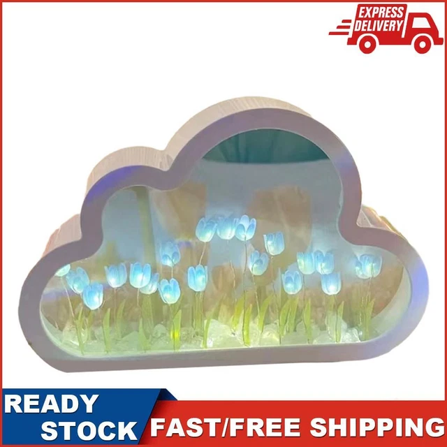 CLOUD TULIP NIGHT Light DIY Material Pack Handmade Mirror Flower Lamp ...