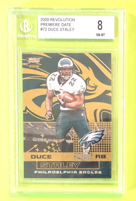 2000 PACIFIC REVOLUTION Duce Staley #/85 BGS 8 Philadelphia Eagles ...