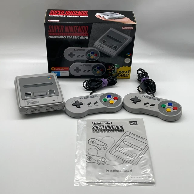 SUPER NINTENDO ENTERTAINMENT System SNES Classic Mini Console Boxed ...