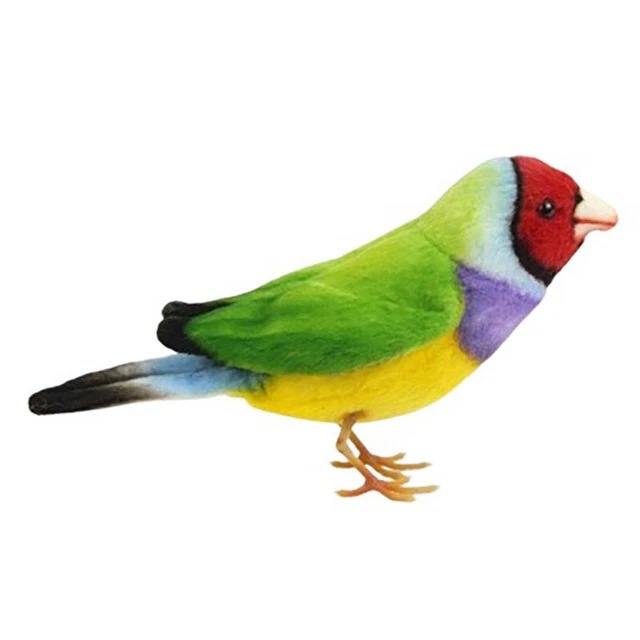 HANSA - GOULDIAN Finch - Bird Realistic Soft Stuffed Animal Plush Toy ...