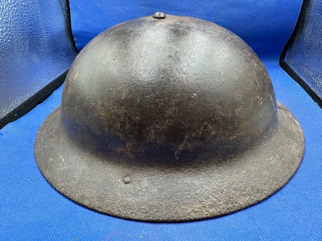 ORIGINAL BRITISH ARMY Mk1* Brodie Helmet - WW1 / WW2 Rolled Edge Helmet ...