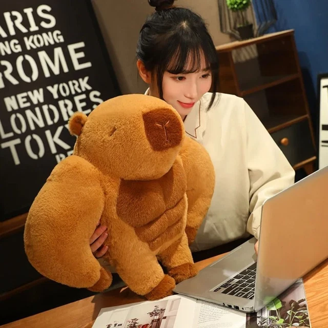 SOFT CAPYBARA PLUSH Muscle Man Pillow Plushies Capybara Stuffed Toy ...