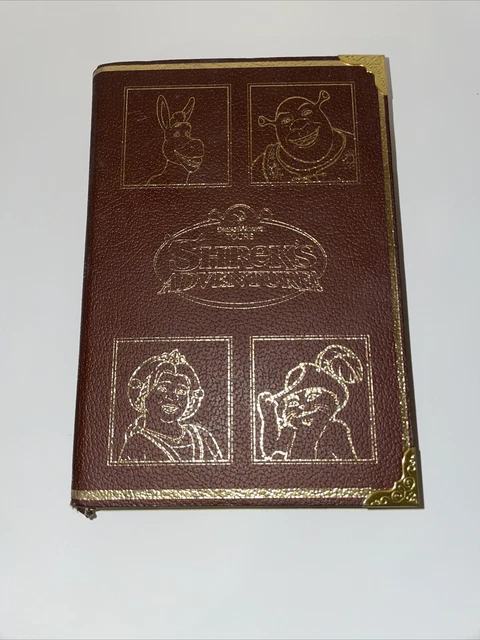 SHREK’S ADVENTURE LEATHER Blank Journal Book Gold Dreamworks Tours ...