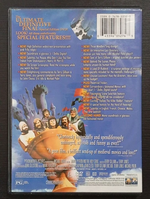 MONTY PYTHON AND The Holy Grail | Good Condition £4.90 - PicClick UK