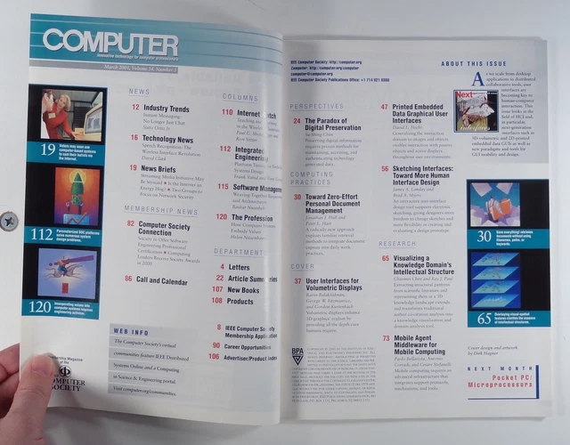 2001 COMPUTER NEXT generation interfaces EMBEDDED SYSTEMS Software ...