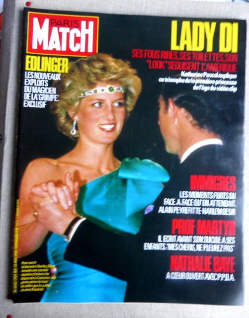 MAGAZINE PARIS MATCH Lady Diana / Edlinger / Nathalie Baye/Massacre ...
