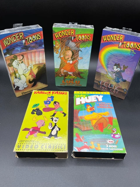 VTG CARTOON VHS Tape Lot - Wonder Toons, Baby Huey, Kartoon Klassics £ ...