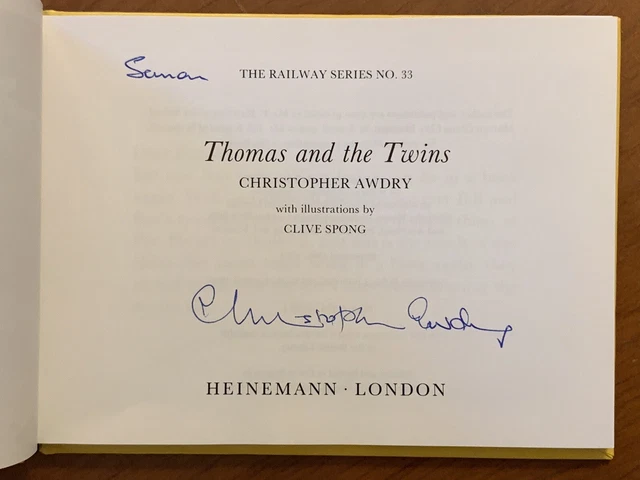 THOMAS THE TANK ENGINE Christopher Awdry SIGNED Railway Series 33 HB ...