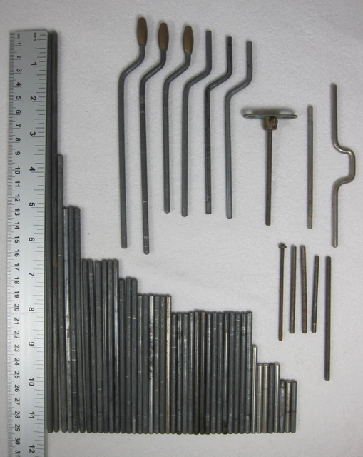 MECCANO - AXLE Rods 1½”- 11½” inch, Crank Handles + Shaft, Screwed Rods ...