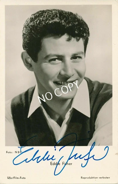 100% ORIGINAL AUTOGRAMM Autograph Karte handsigniert Eddie Fisher E1.23 EUR 59,90 - PicClick DE