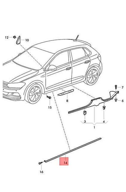 GENUINE VW POLO Derby Vento-IND Vento Classic-IND Virtus Trim ...
