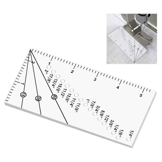 DIY SEAM ALLOWANCE Ruler Measuring Straight Line Perforated Magnetic ...