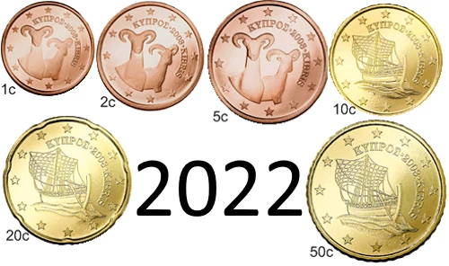 CHYPRE 2022 : 1C + 2C +5C +10C +20C +50C EUR 2,20 - PicClick FR