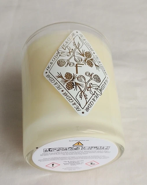 SCENTED CANDLE FIG and cedar by Fenwick. 160 grams.Still in box. Unused ...