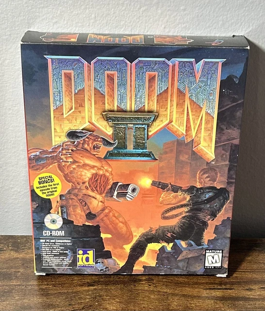 DOOM II 2 STCK. 1994 Big Box PC Spiel CD-ROM mit Handbuch CIB sehr ...