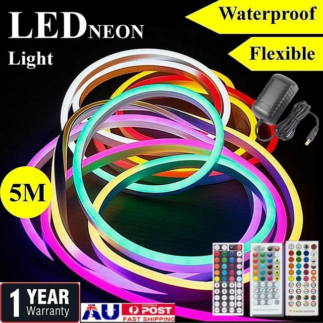 1-20M DC12V WIFI Smart RGB LED Neon Flex Rope Lights Party Bar Garden ...
