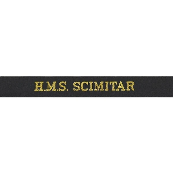 HMS SCIMITAR CAP Tally Woven Royal Navy Cap Tally Band | Genuine Issue ...