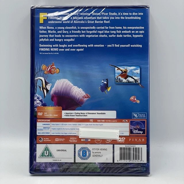 FINDING NEMO / Finding Dory [DVD] 2 x Film Bundle • UK R2 • New ...